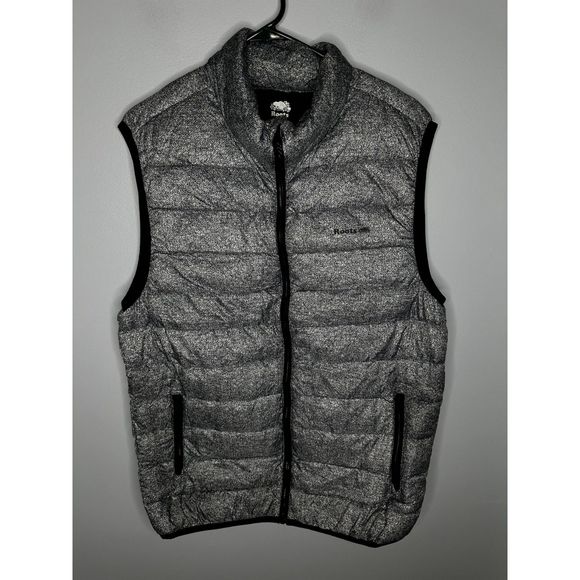 Roots | Jackets & Coats | Roots Puffer Quilted Vest Mens M Black White ...